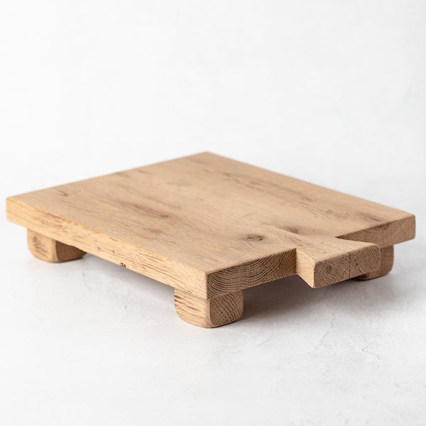Footed Wood Tray – White Gables Home