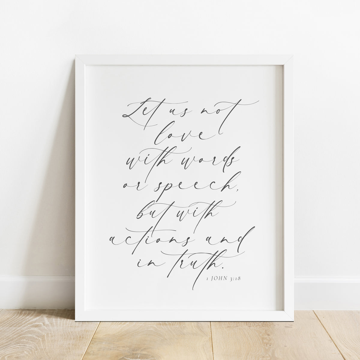 "Let us not love with words" Art Printable – White Gables Home