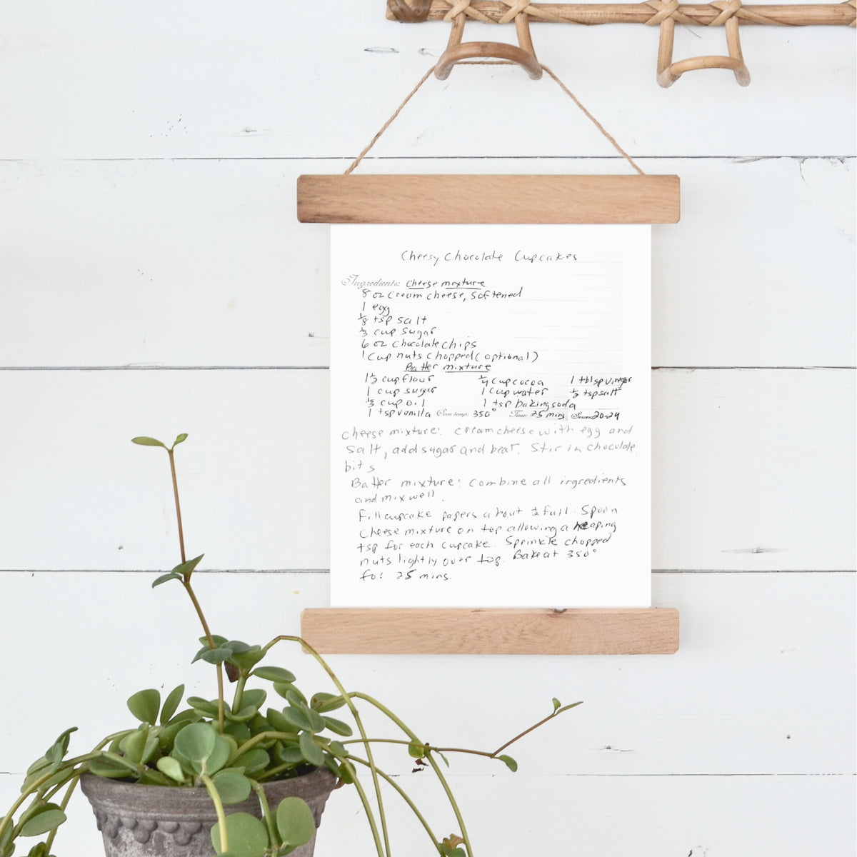 Recipe Handwriting Custom Canvas Wall Hanging – White Gables Home